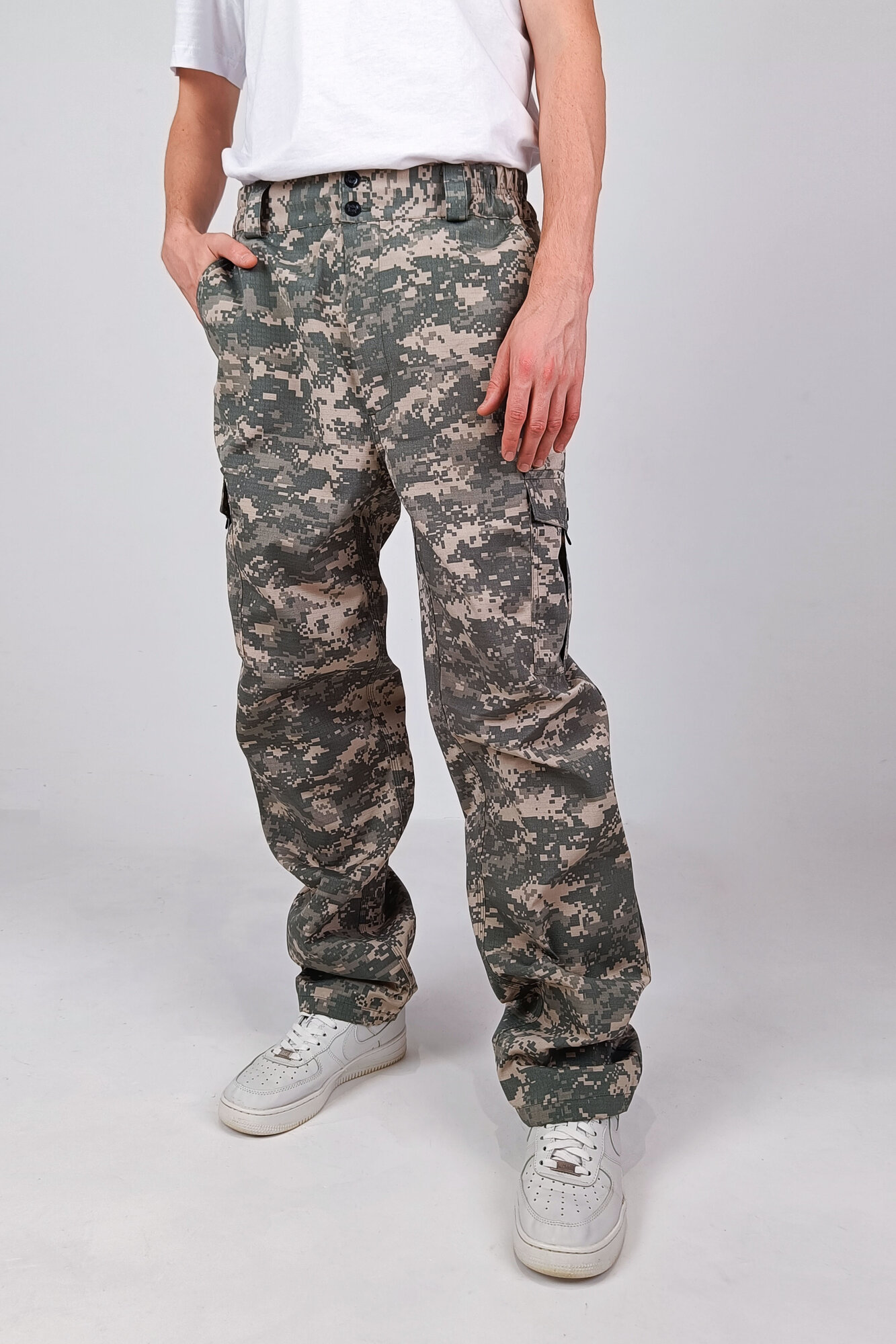 Брюки рабочие Вилан КМФ-Цифра песочная, повышенной износостойкости, мужские, рип-стоп, твил