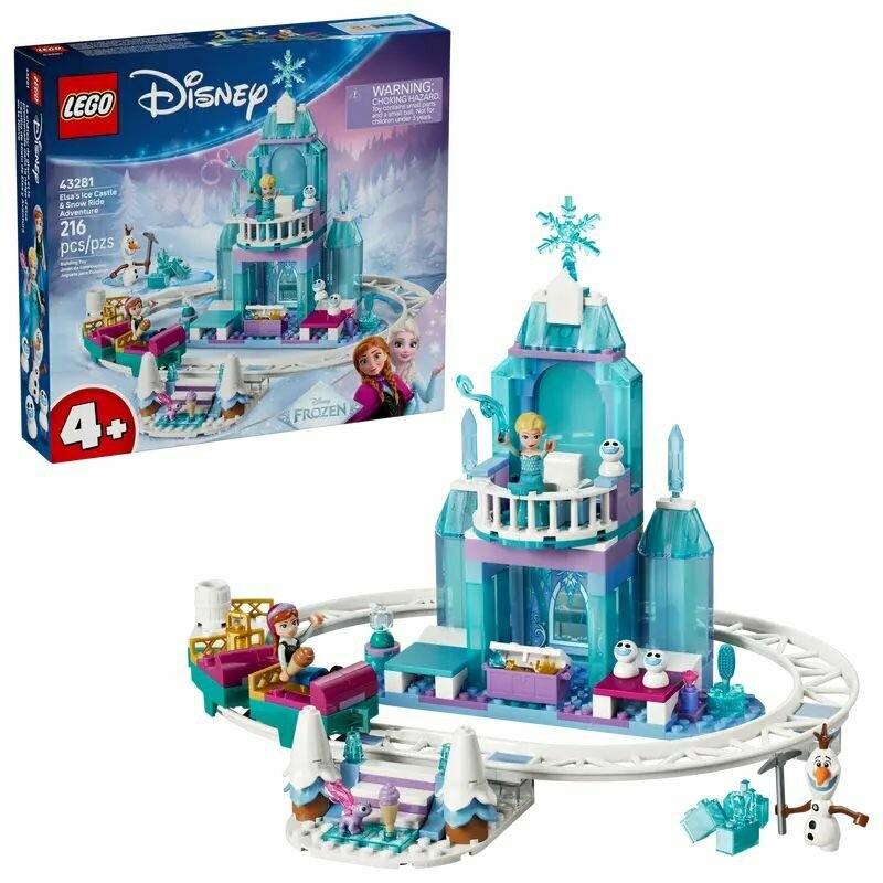 Конструктор LEGO DISNEY - Ледяной замок Эльзы и снежная горка, 216 эл. - Лего Дисней 43281