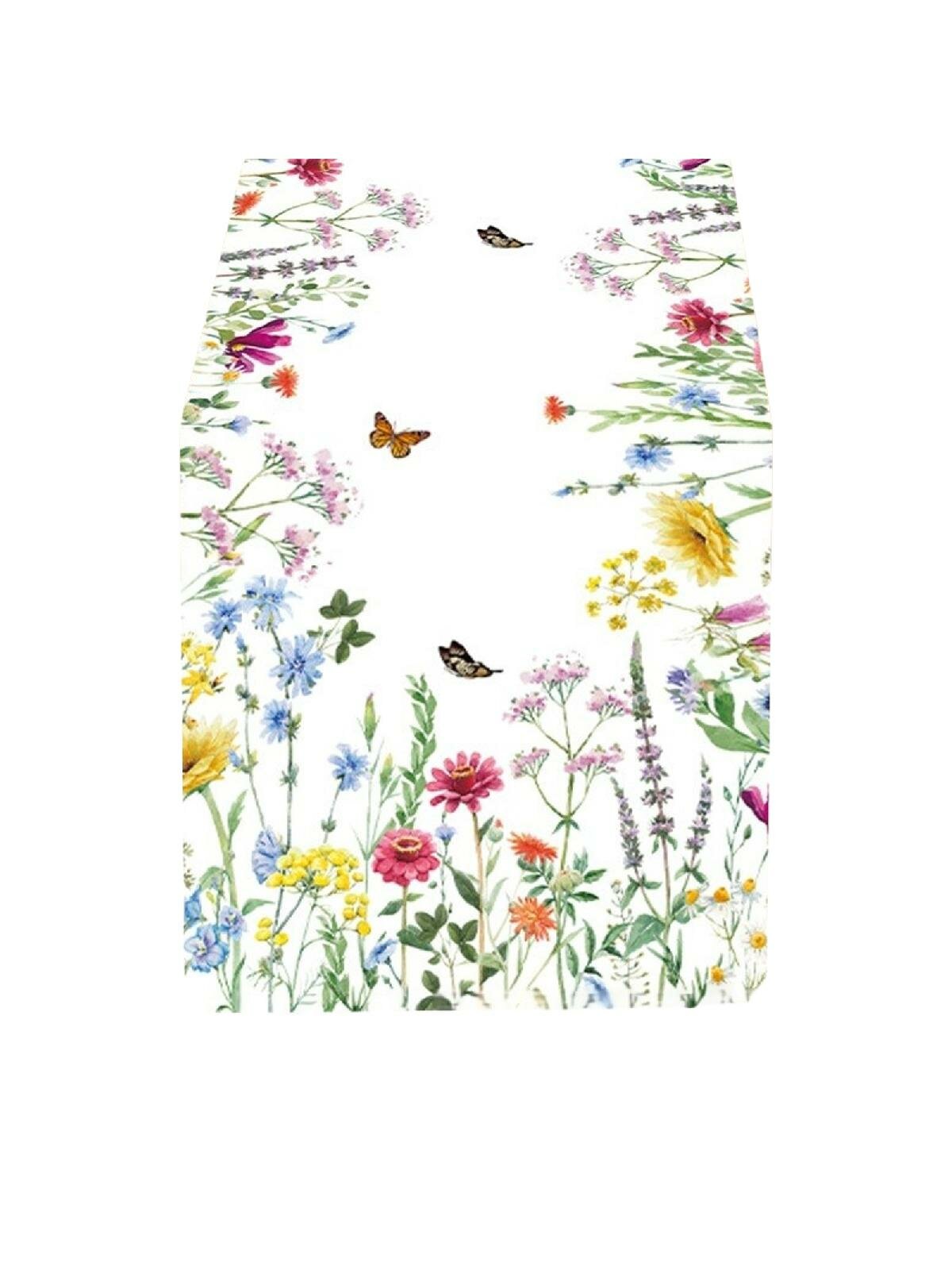 Настольная дорожка с бабочкой, Украшение кухонного обеденного стола с цветочным принтом