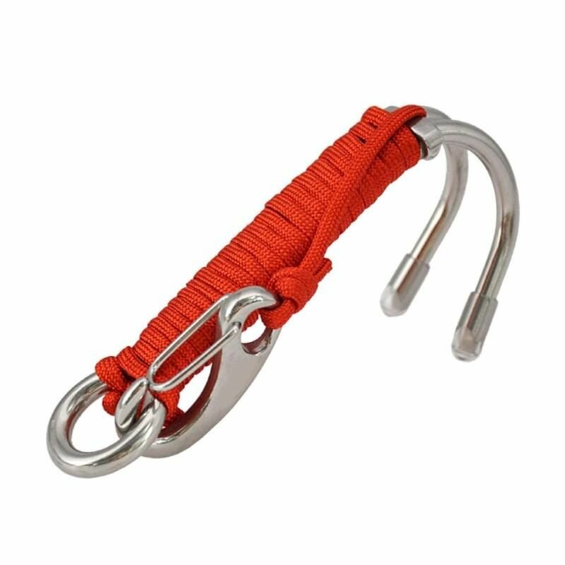 Прочный двойной крюк из нержавеющей стали, устойчивый к коррозии, для дайвинга и рыбалки, Розовый