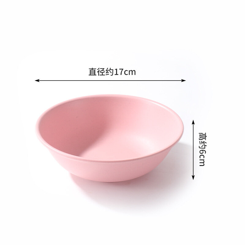 Пшеничная соломенная чаша Оптовая антипадающая пластиковая чаша для студентов миска для риса Домашняя чаша для лапши