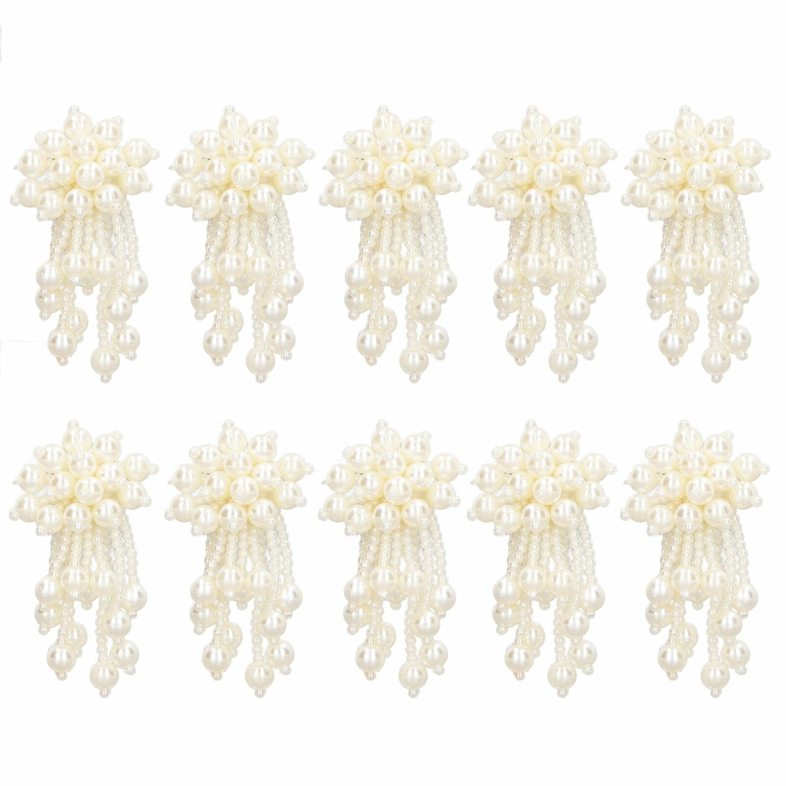 10шт искусственные жемчужные кисточки (4 см), для декора одежды