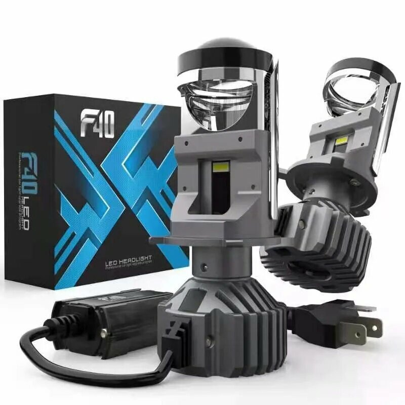 Лампа автомобильная H4, 2 шт. арт. Автомобильная светодиодная фара для резки проволоки дальнего/ближнего света с вентилятором