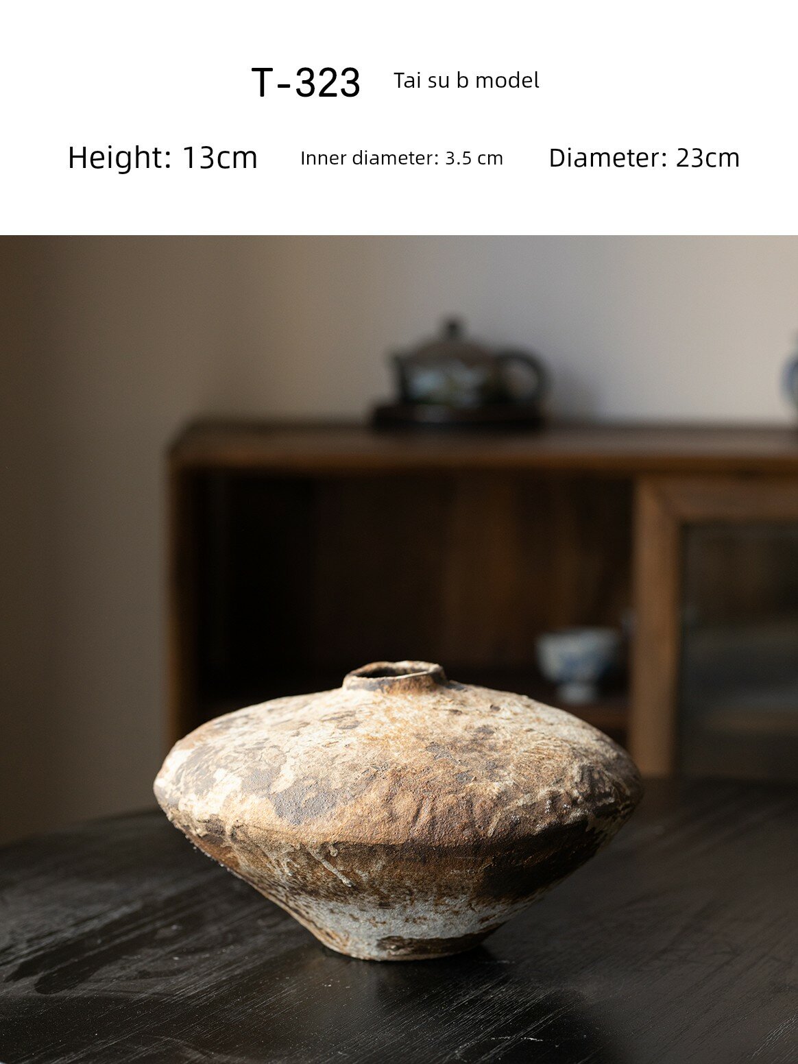 Винтажная керамическая ваза из Цзиндэчжэнь Ланлин, новый китайский стиль ваби-саби, деревенская керамическая емкость