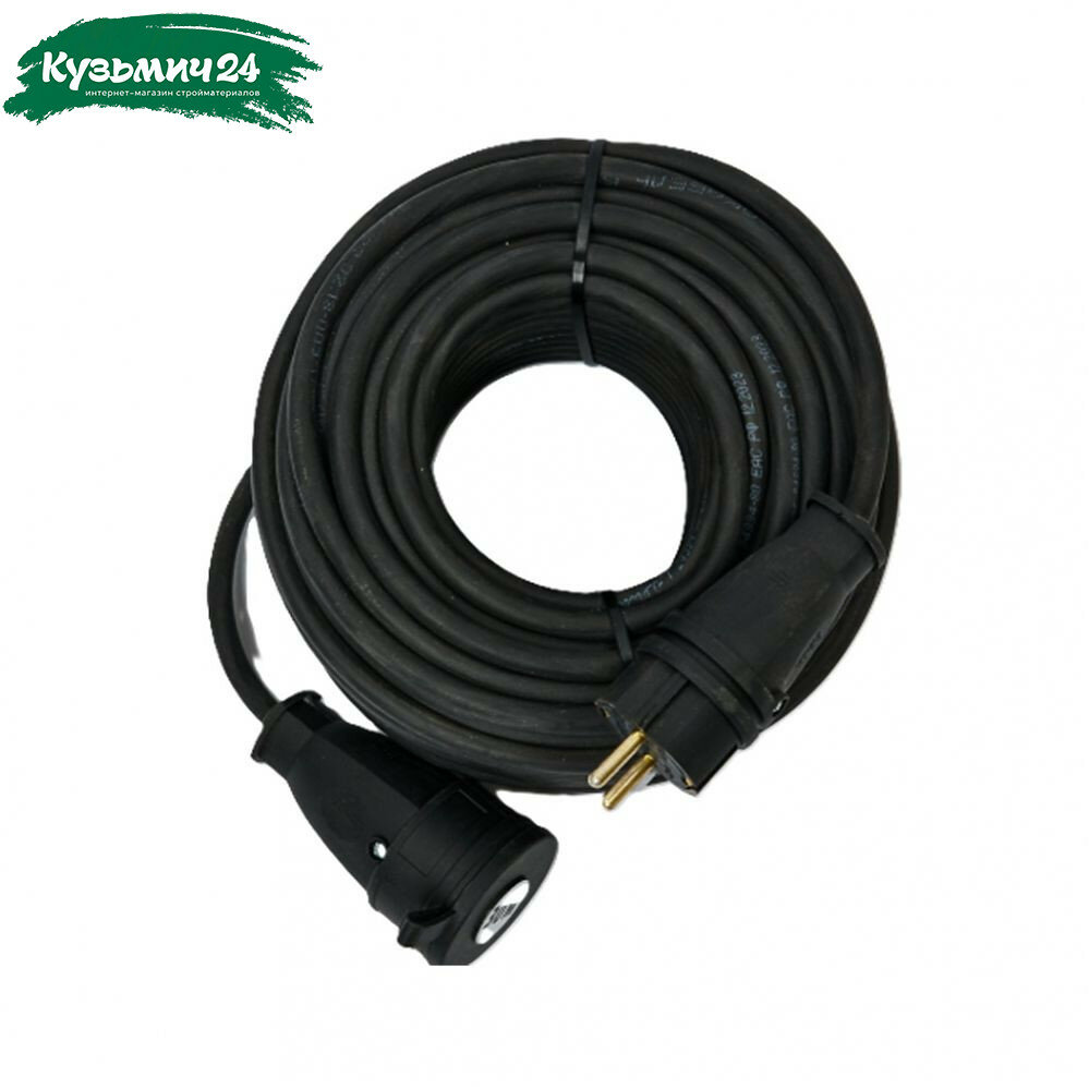 Удлинитель силовой ТОР 503 КГ с заземлением, 1 розетка, 30 м, 3.5 кВт в бухте, 1 шт.