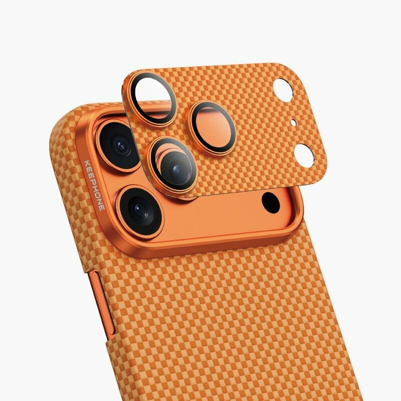 Защитные линзы Keephone KEVILAR LENS на камеру для iPhone 17 Pro / Оранжевый