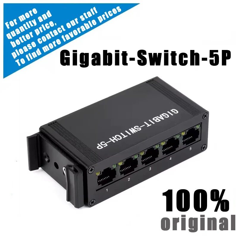 Промышленный Ethernet-коммутатор Waveshare 5P Gigabit