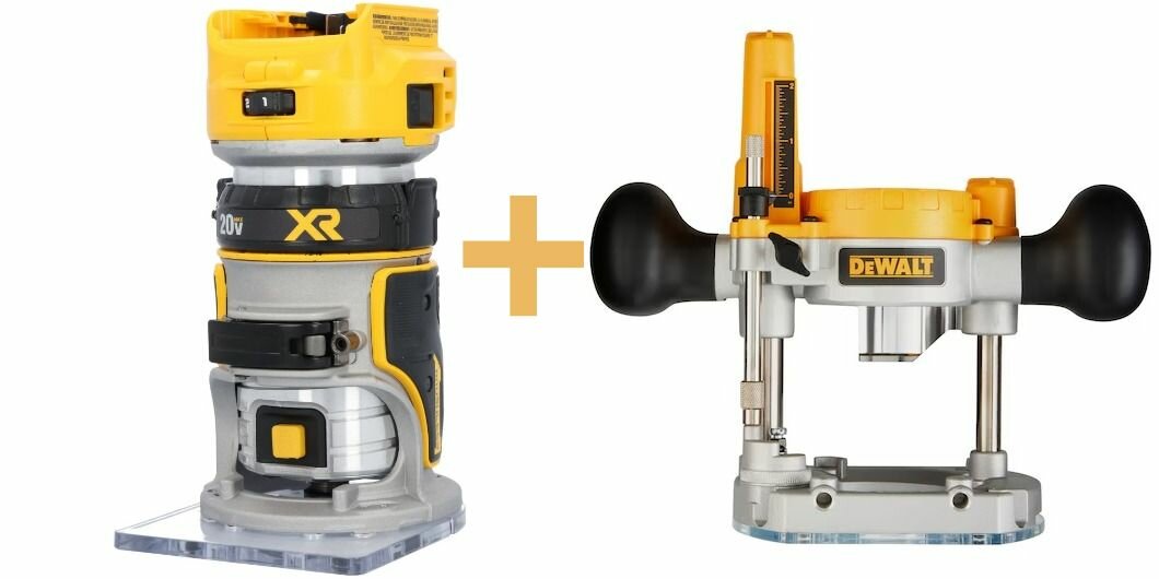 Кромочный фрезер DEWALT DCW600B 20В с погружной базой DNP612