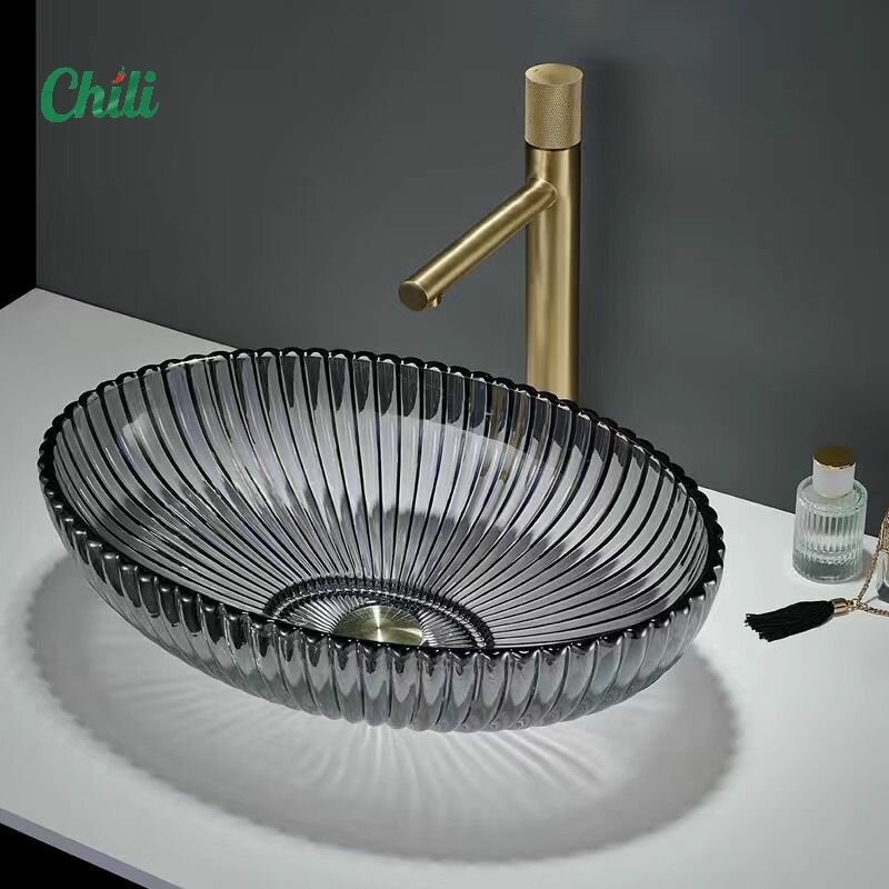 Стеклянная раковина, подходящая для семей, отелей и т. д.