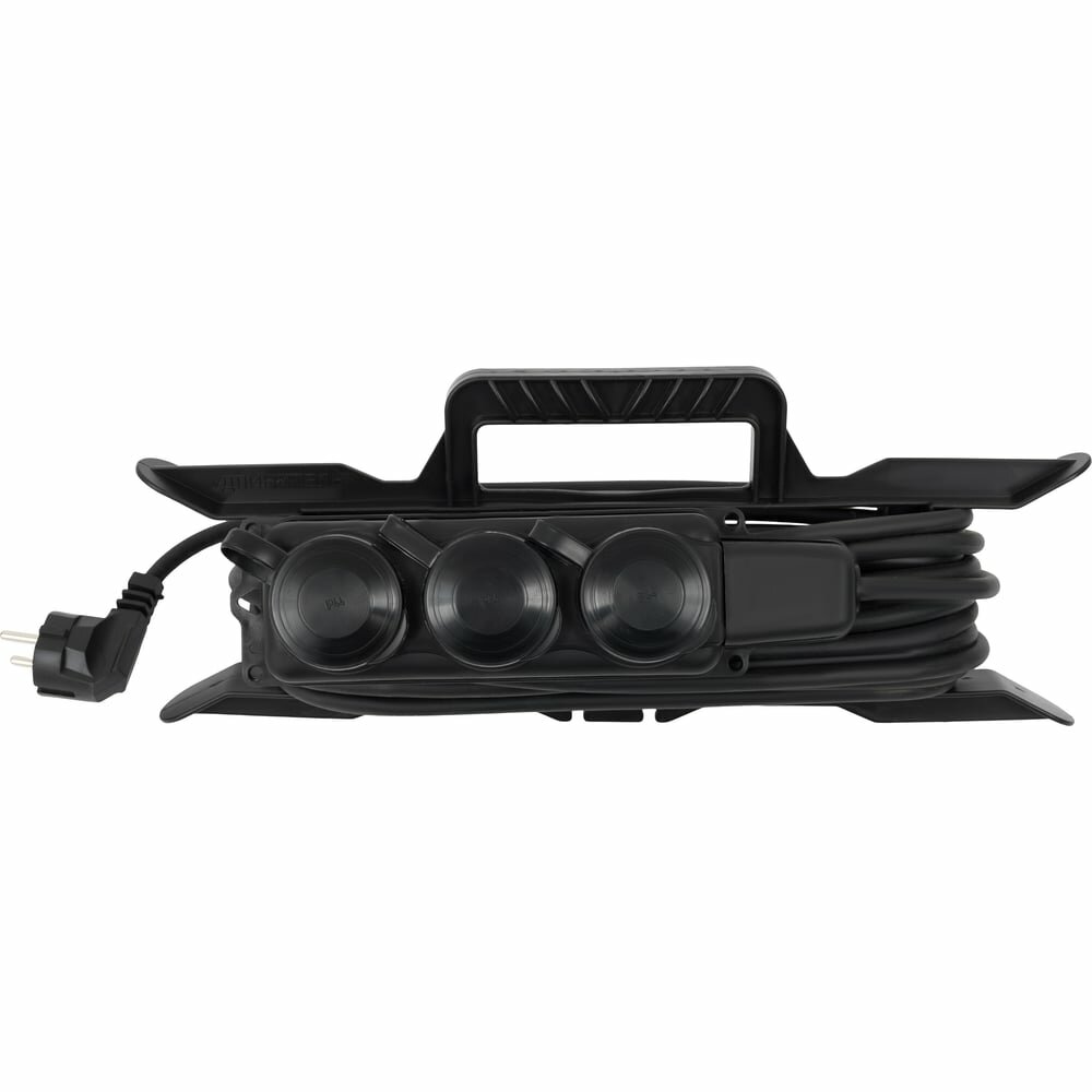 Удлинитель на каучуковой рамке Gigant Professional PEC-022 с/з КГ 3х2,5 4000Вт 3 розетки 10м 80052