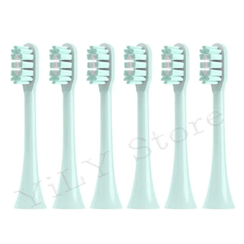 Сменные насадки для электрической зубной щетки SOOCAS 6/12PCS 6PCS Green