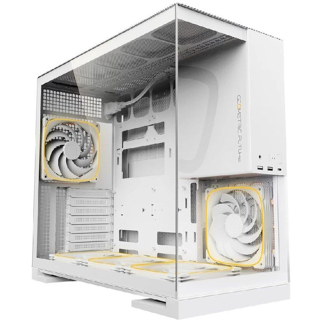 Корпус Midi-Tower Geometric Future Model 5, ARGB, E-ATX, белый (1AM5WKWT01100)