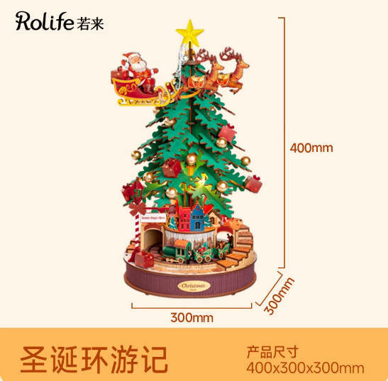 Rolife DIY Миниатюрный Рождественский Имбирный Домик Сцена Строительные Блоки Модель Дома Подарок для Девочек