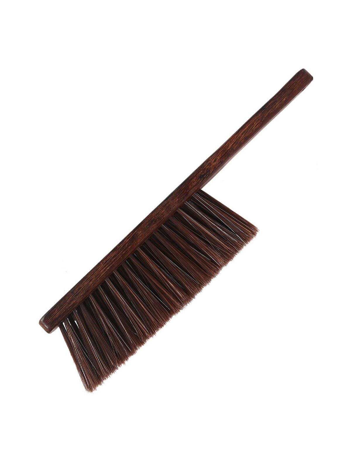 Ручная метла с деревянной ручкой и мягкой щетиной, безопасная для чистки мебели