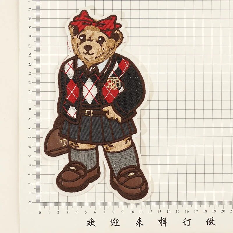 Большой мультяшный плюшевый мишка нашивка Scp 02