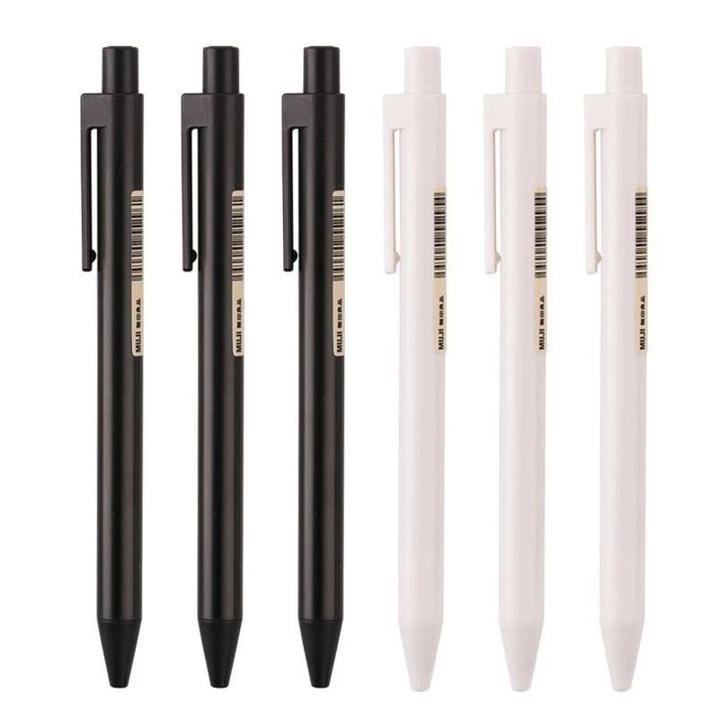 0,5 мм черная/белая гелевая ручка с черными чернилами MUJIs гелевая ручка сменный набор сменных стержней для студентов, креативные канцелярские принадлежности