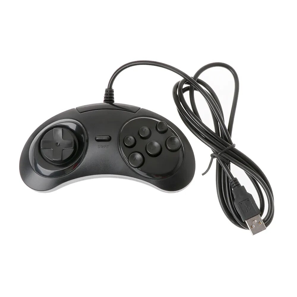 Проводной Геймпад Классический Игровой Контроллер Gaming Joypad Джойстик Управления для SEGA MD2 6 Кнопок Gamer Console Remote