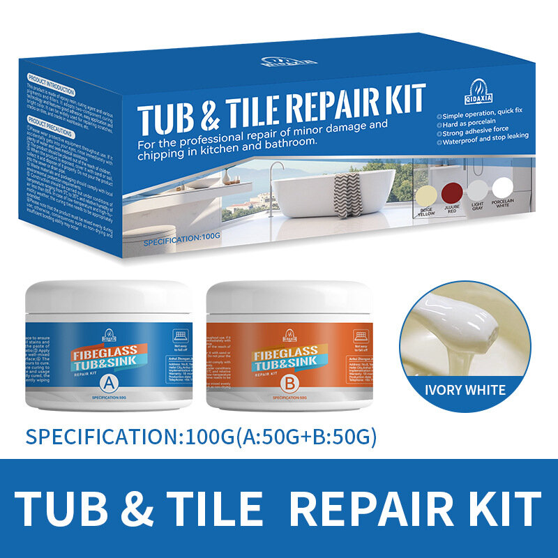 Керамическая ремонтная паста QIDAXIA для домашнего использования, мраморная ванна, умывальник, клей для склеивания, клей для ремонта плитки