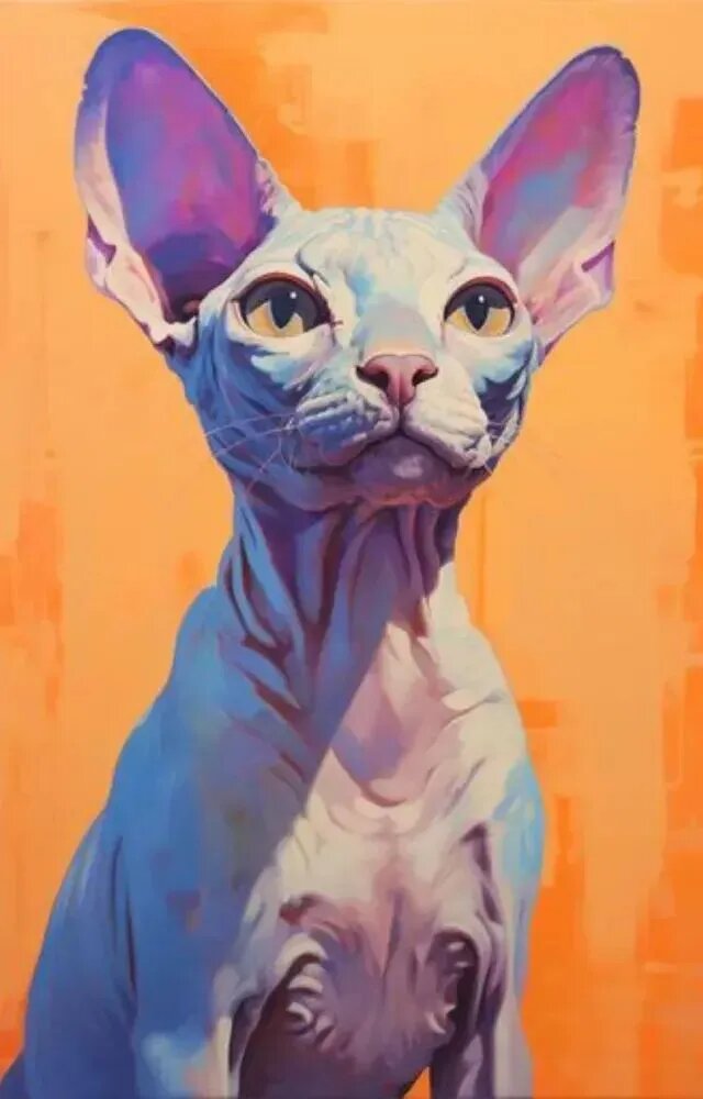 Алмазная Мозаика "сфинкс, Кот" 40x50 См Алмазная Вышивка / Картина Стразами Подарков / Украшения