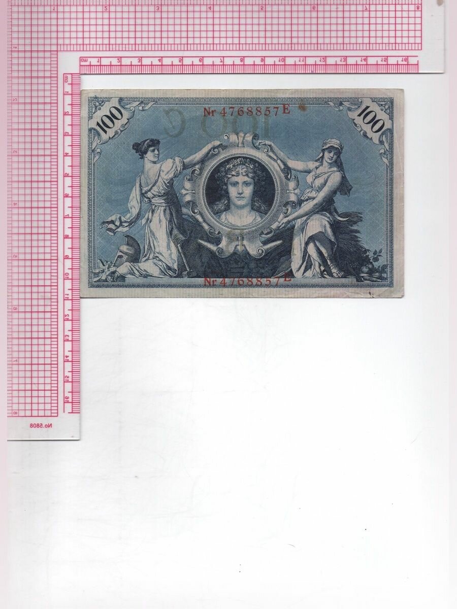 Германия 100 марок 1908 год красная печать