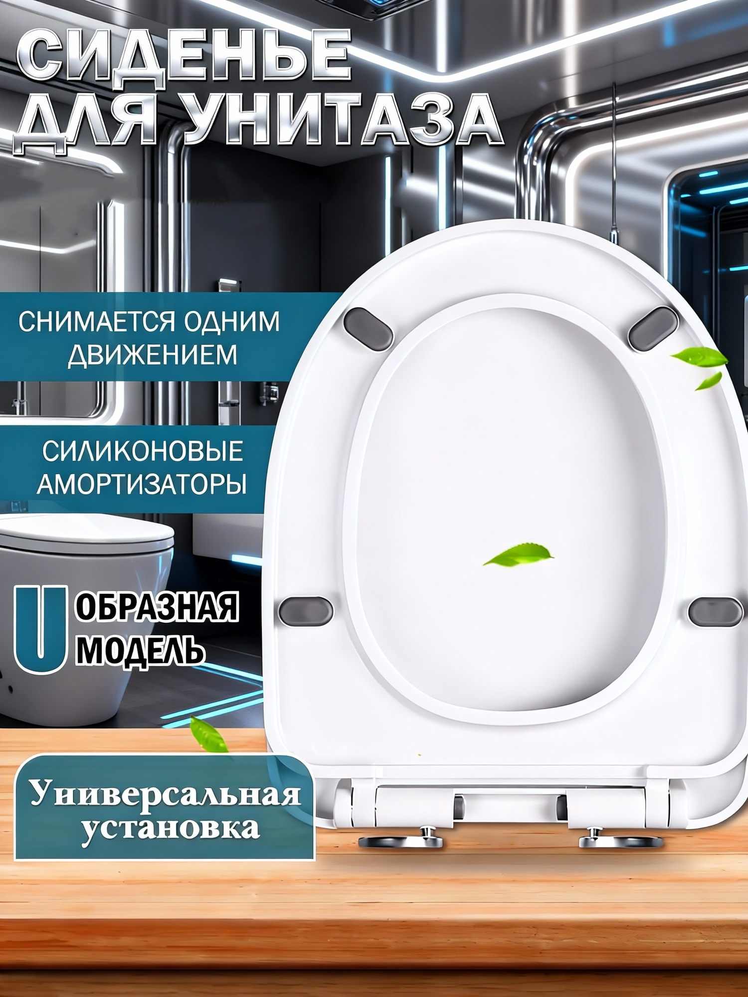 430 мм гигиеническое быстросъемное универсальное сиденье для унитаза