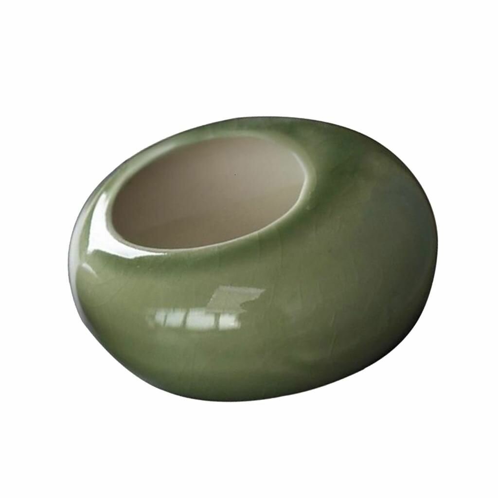 Термостойкие керамические подсвечники с органическим узором трещин, Зеленый