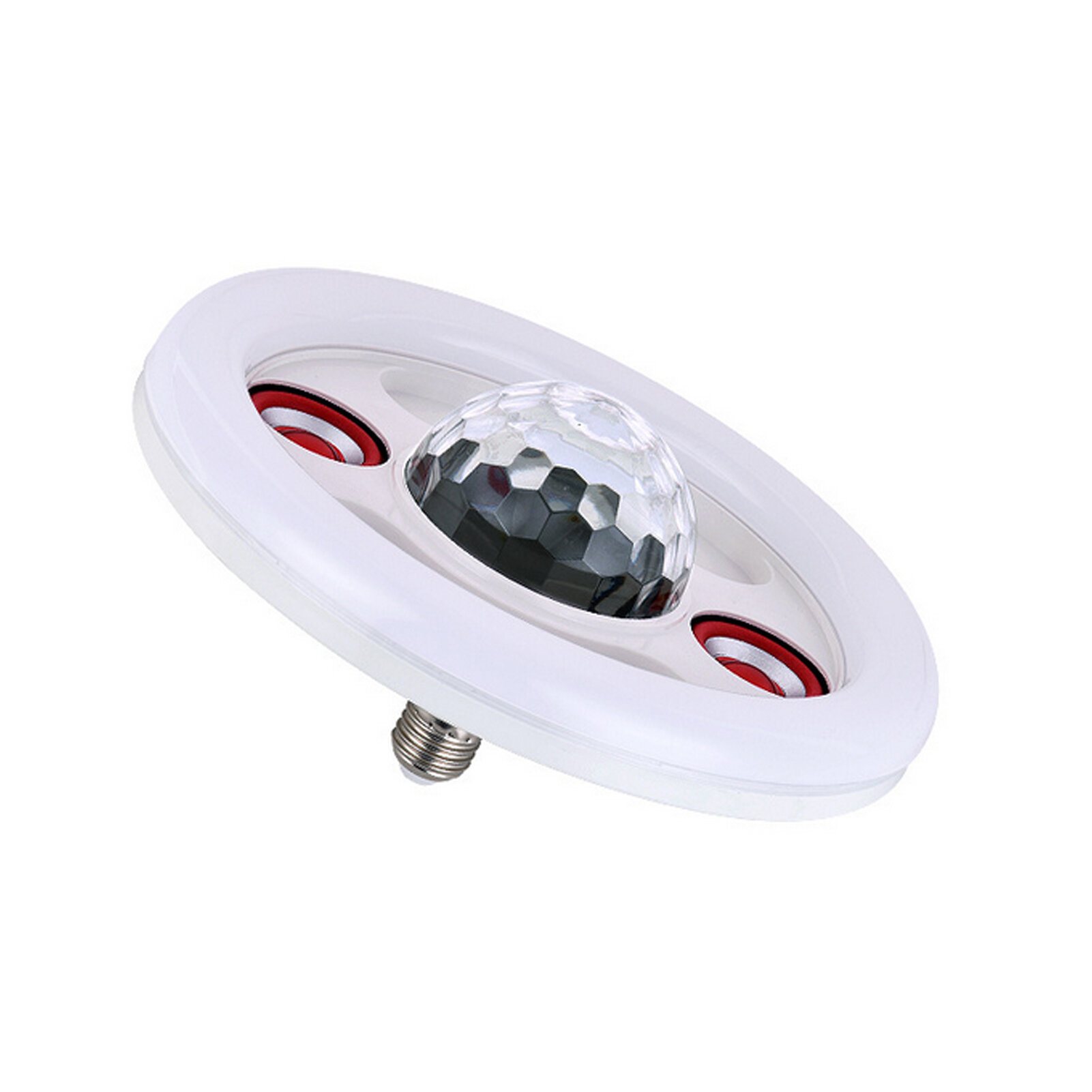 Лампочка LED с музыкальной функцией RGB, изменяющая цвет, динамик Bluetooth, патрон E27, атмосферная лампа с пультом дистанционного управления, 36Вт, напряжение AC 85-265V~50/60Hz, материал ABS, белый цвет, размер упаковки 26*26*14см, вес упаковки 810г,