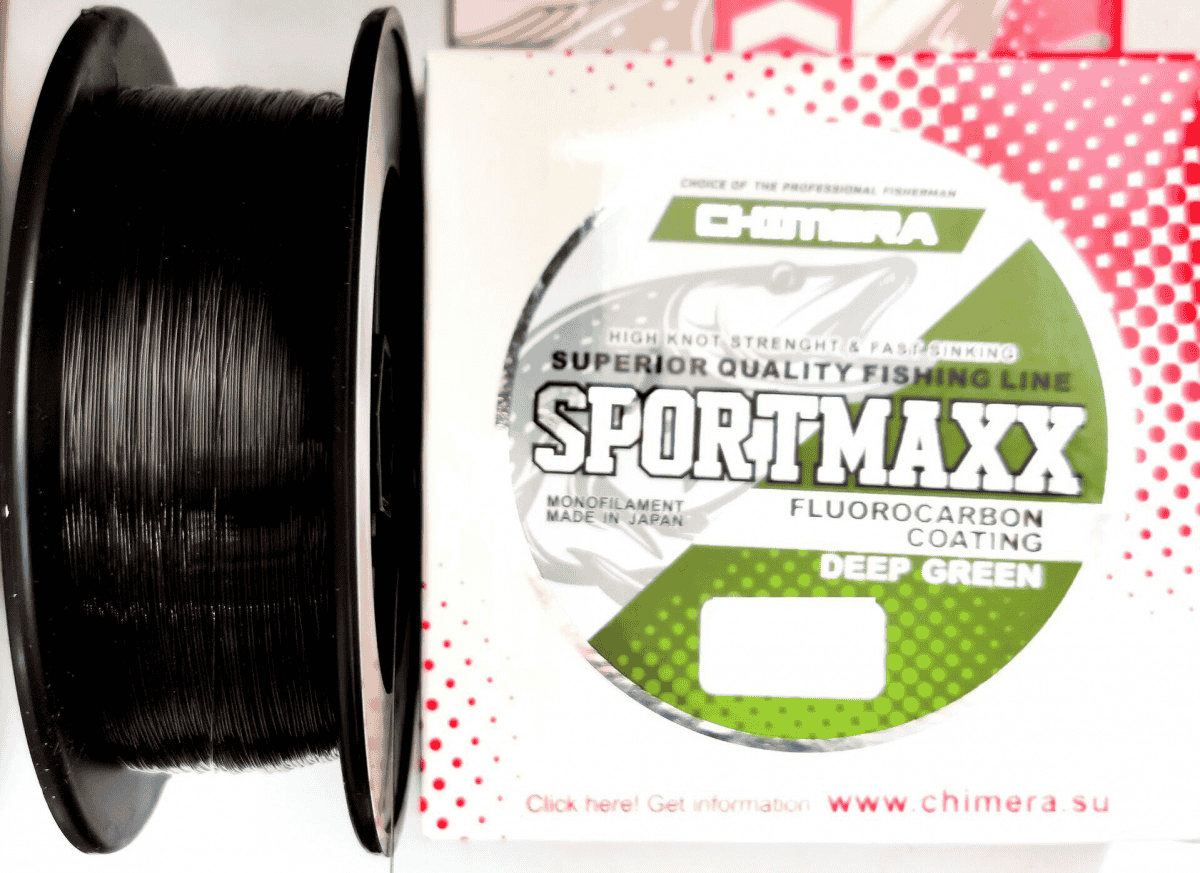 Леска Chimera Sportmaxx Fluorocarbon Coating Deep Green 100м #0.40