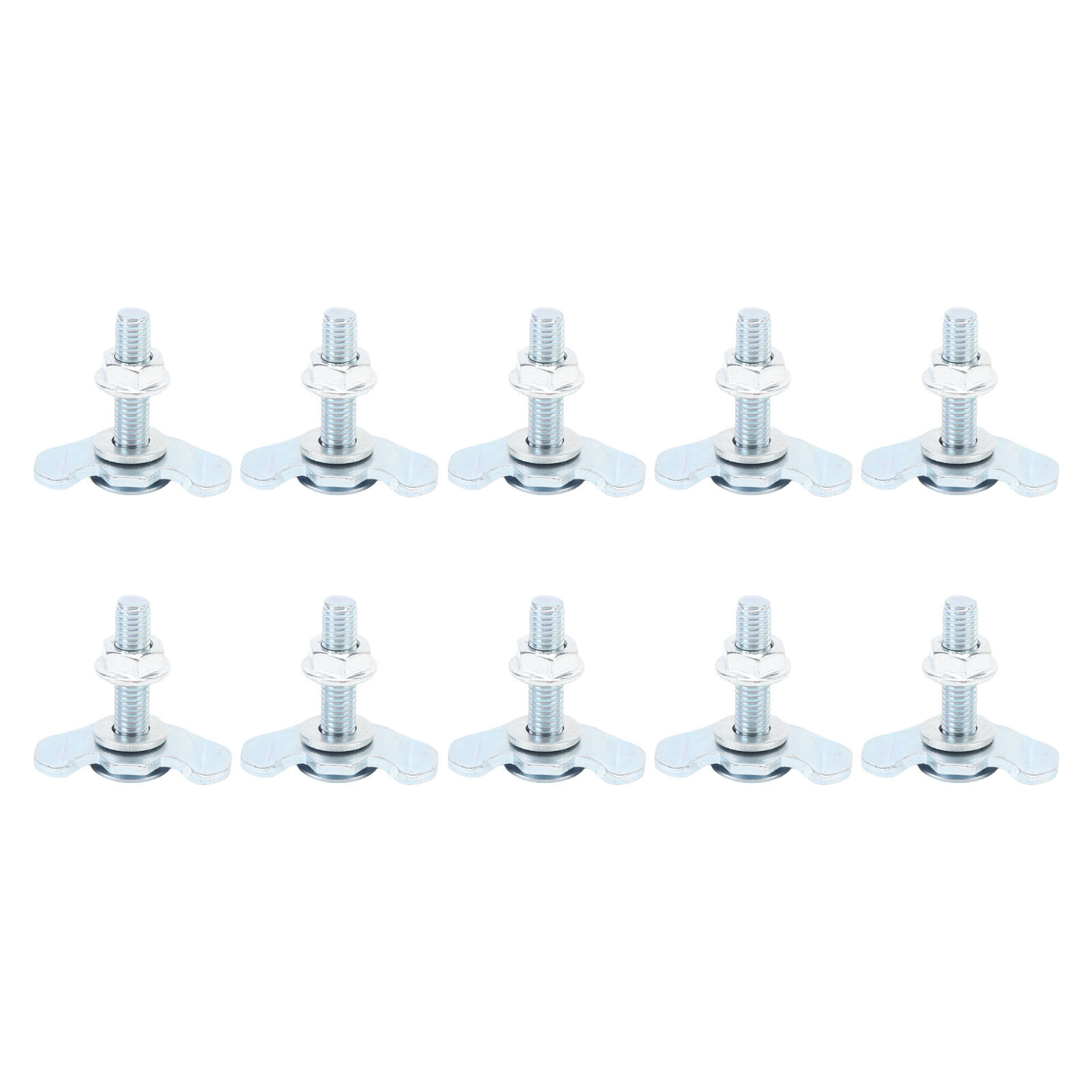 10шт L Гусеница С Двойным Выступом, Резьбовая Шпилька, Гайка, Фитинг, Оцинкованные Рельсовые Фитинги, Стяжка для Фургона-Пикапа 40 мм