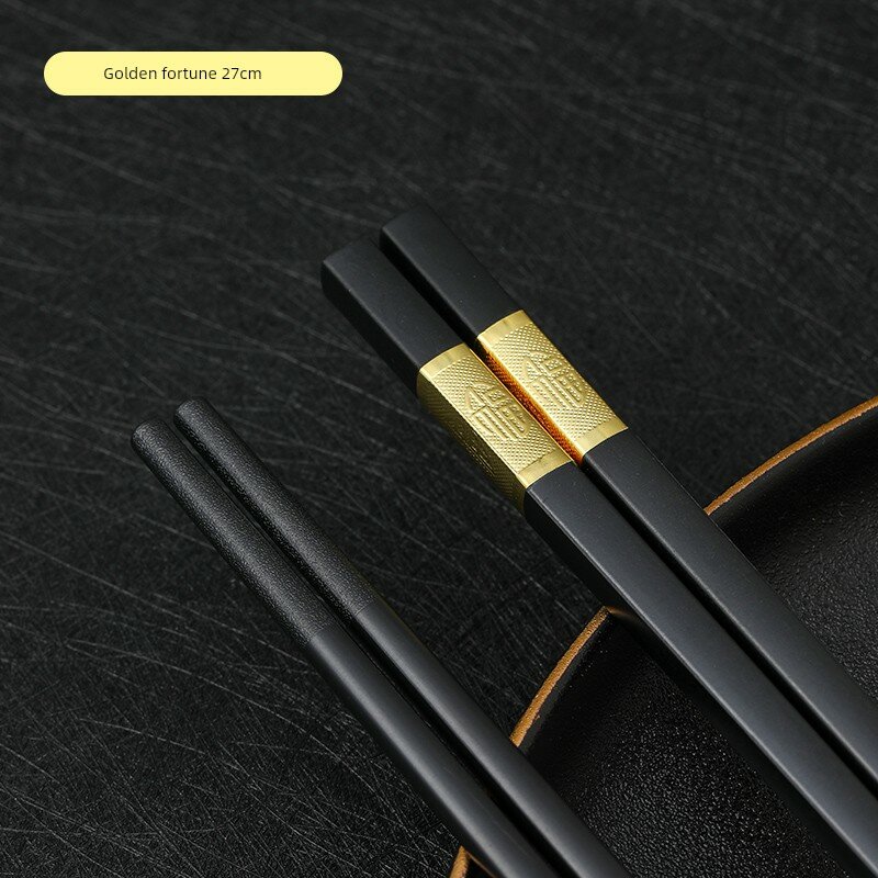 Палочки для еды из сплава Golden Ruyi Fu, 27cm особо длинных высококачественных палочек для еды из сплава, устойчивых к