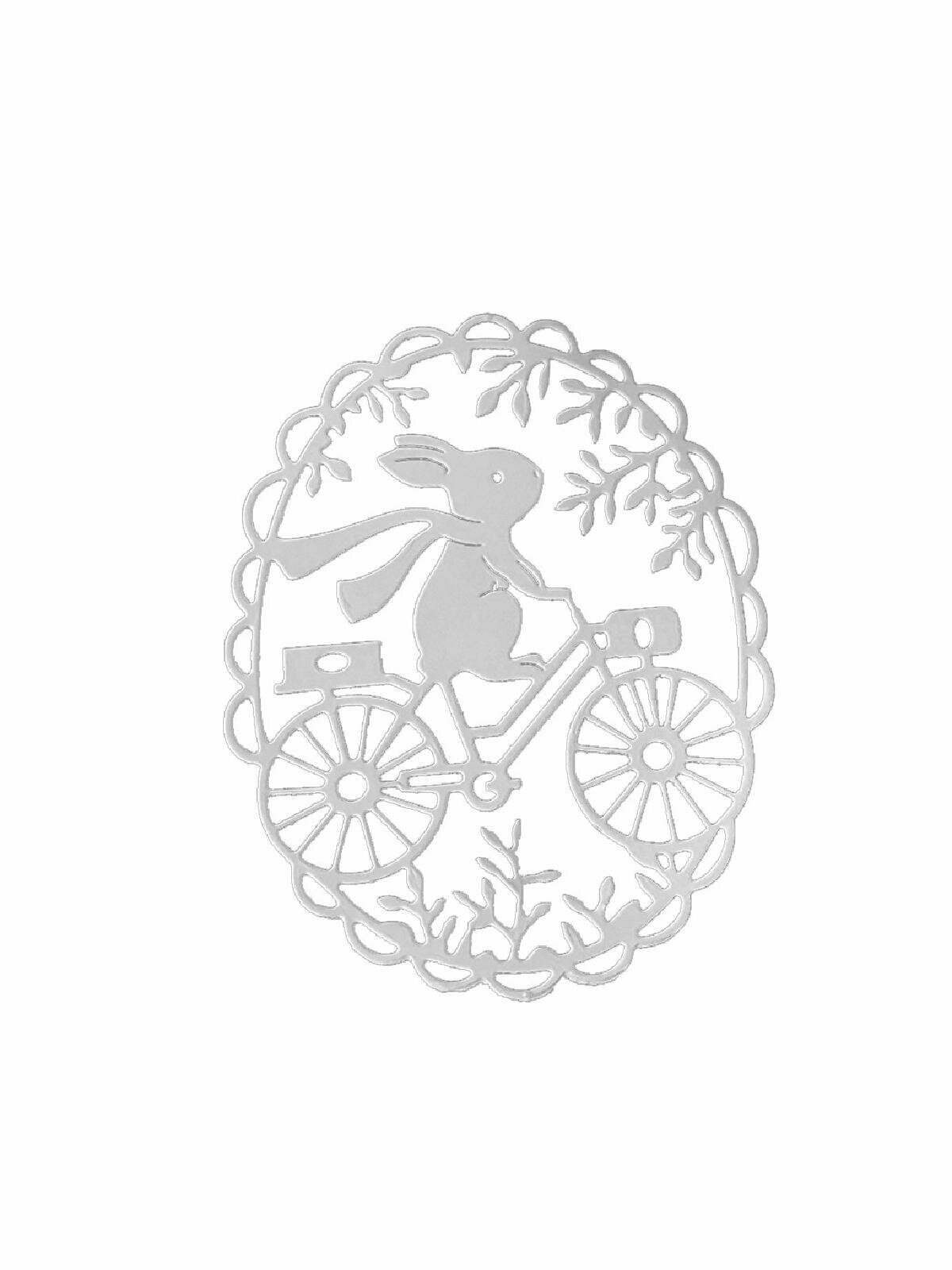 Пасхальный Кролик Венок Металлические Режущие Штампы Трафарет для Скрапбукинга Альбом "Сделай сам" Штамп Открытка