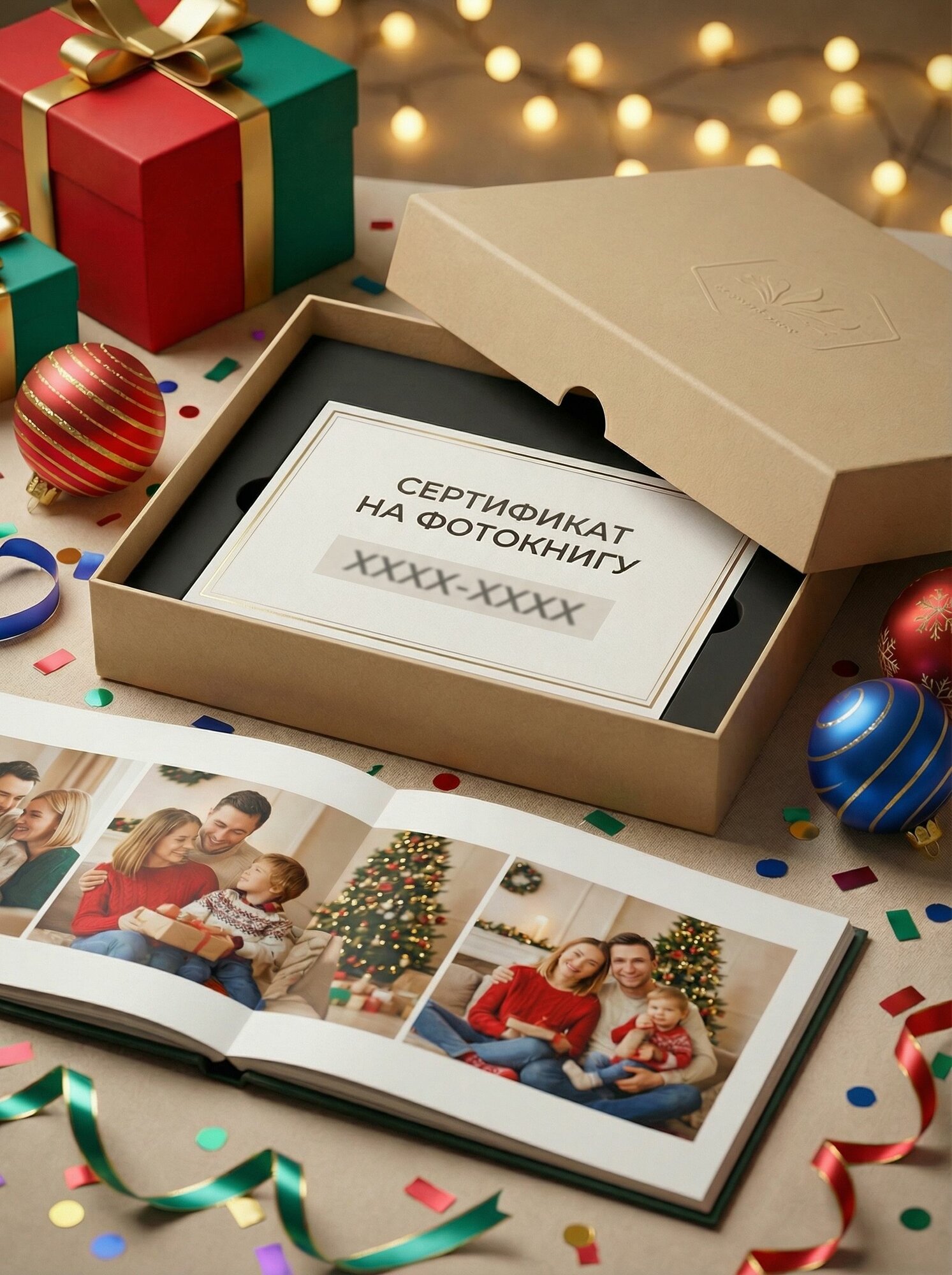 Подарочный сертификат на Фотокнигу
