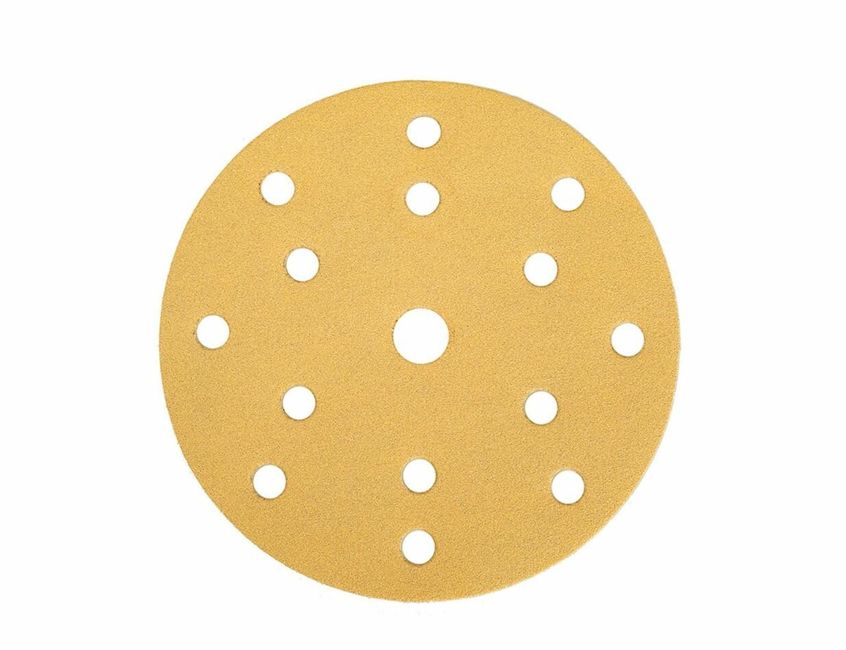 Шлифовальный круг Interflex Gold AP215C 150 мм, на липучке, 15 отверстий, Р240 3127233315