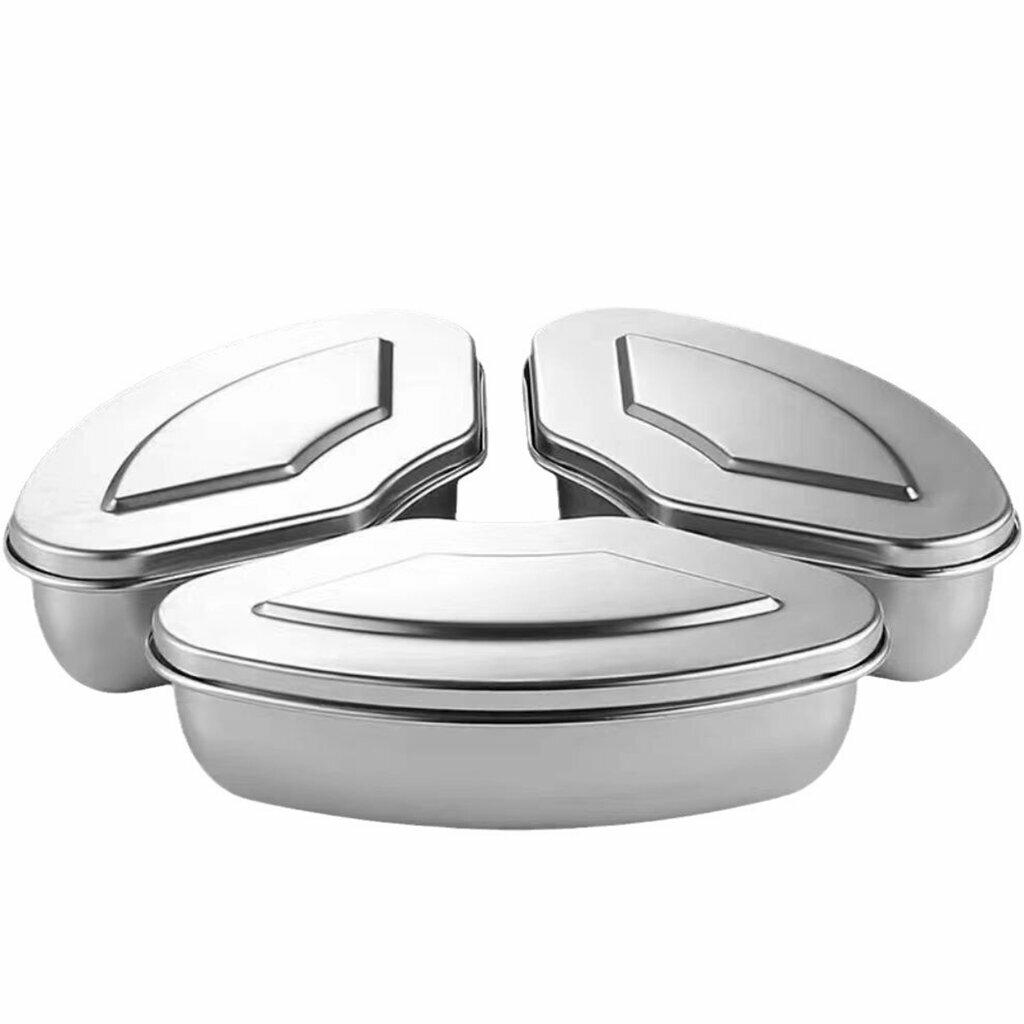 3 веерообразных пароварки из нержавеющей стали 304 с крышками, веерообразные пароварки