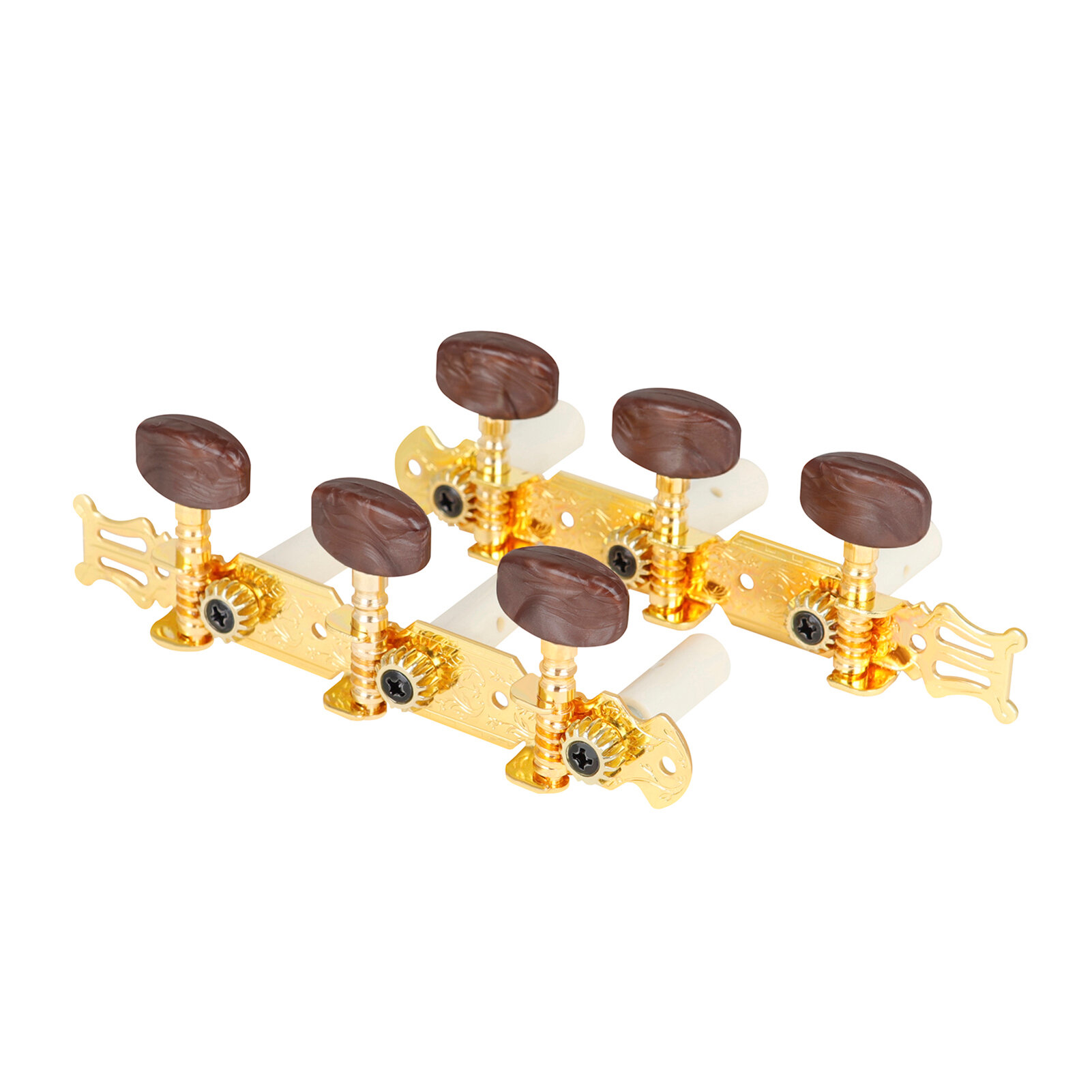 Колки для гитары LADE 3+3 открытого типа с крепежными винтами, головка из агата, пластиковые колонны, сменные колки для классических гитар.