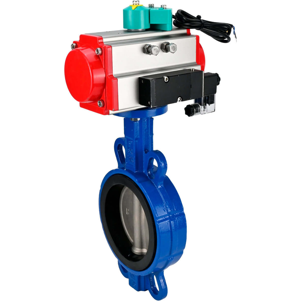 Затвор для абраз. сред DN.ru QT450-316-EPDM-2W-Fb-H Ду150 Ру16 с пн. приводом DA-105, пн. распред. PND2-220VAC и МППП-200