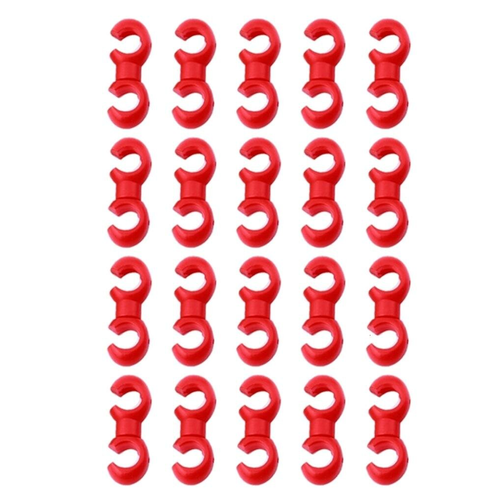Крепления для троса велосипеда, 20 шт, красный
