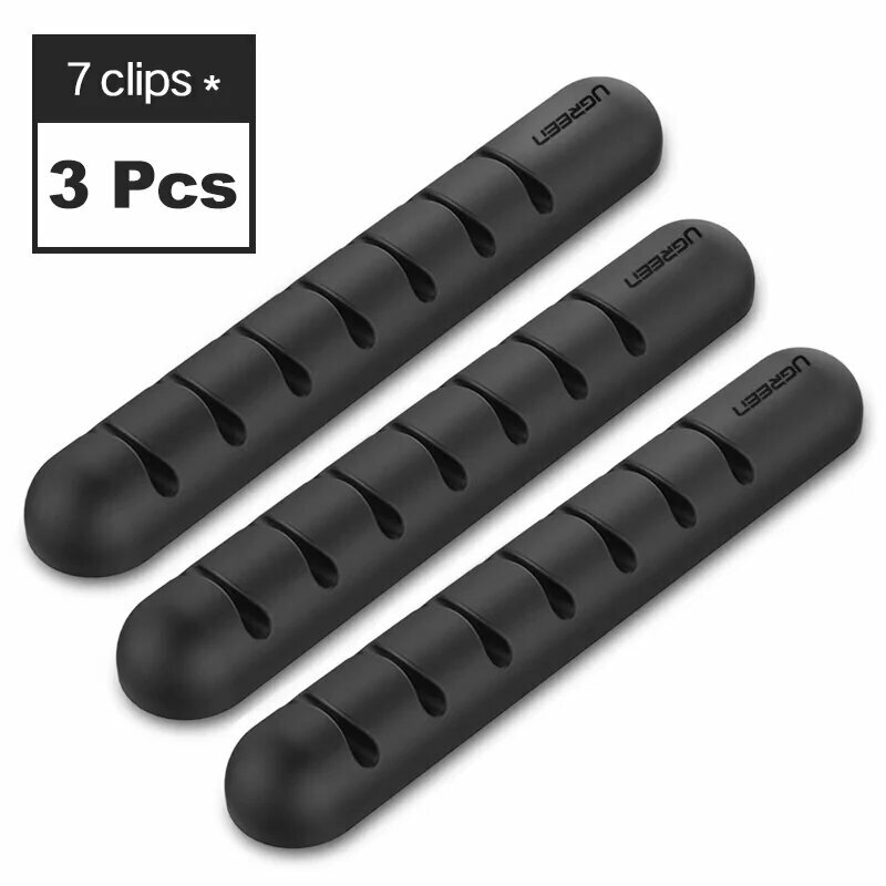 Кабельный органайзер, силиконовый USB-намотка, гибкие зажимы для управления кабелем для мыши, наушников, держатель кабеля для наушников