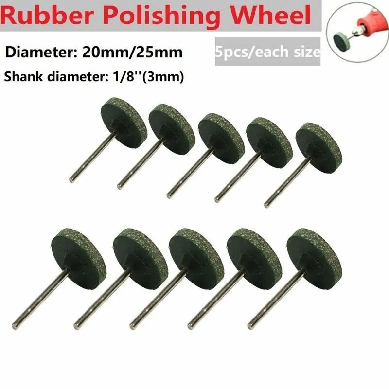 OZ-NLCG-5 шт. 20/25 мм резиновый полировальный бор, абразивный шлифовальный круг, хвостовик 3 мм