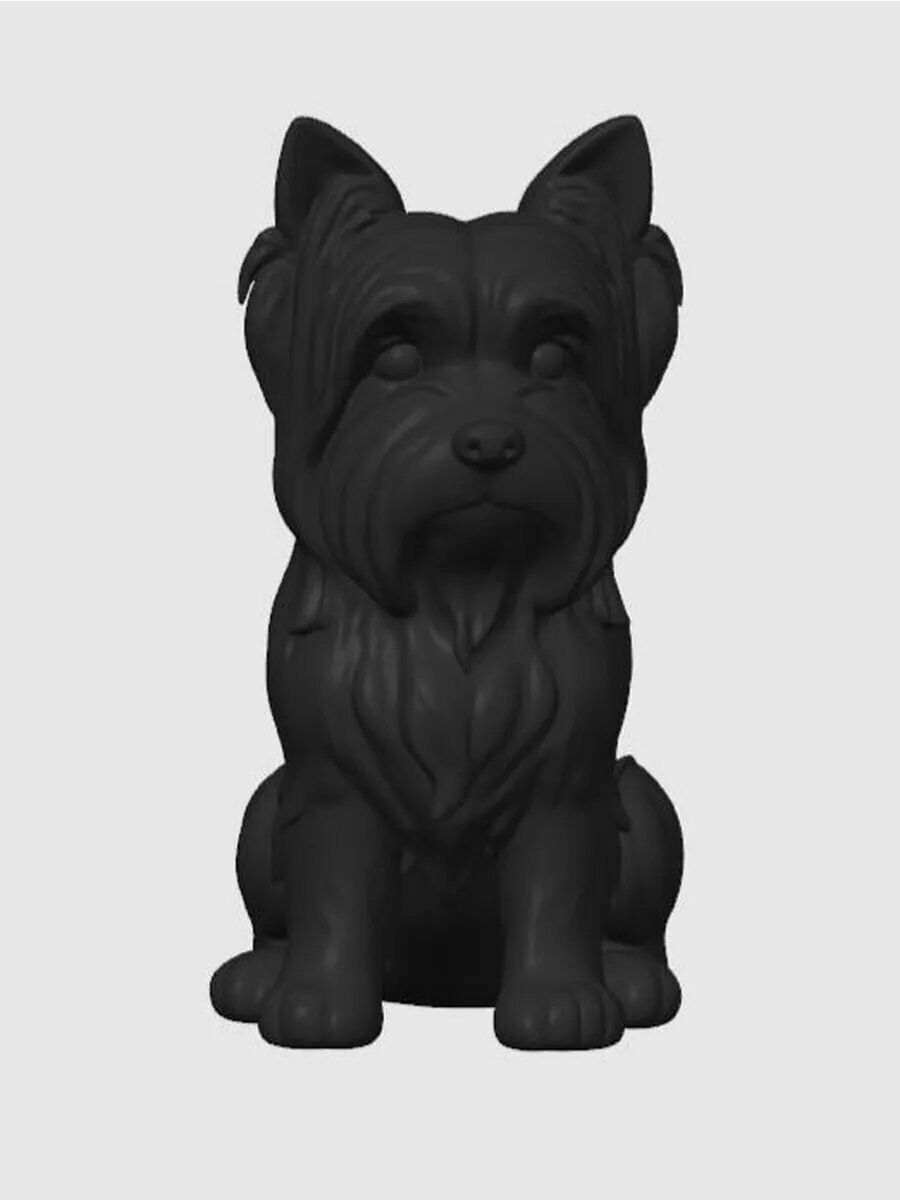 Ростовая статуэтка собаки-Йоркширский терьер (10см, черный)