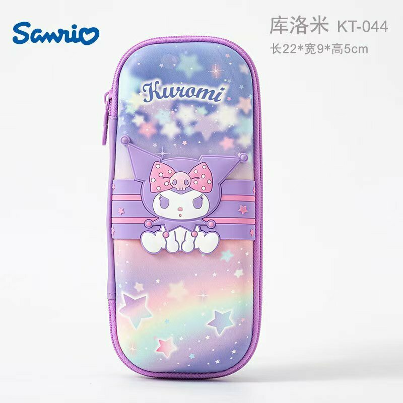 Пенал Hello Kitty Kuromi Sanrio, откидная планка, фиолетовый, для девочек
