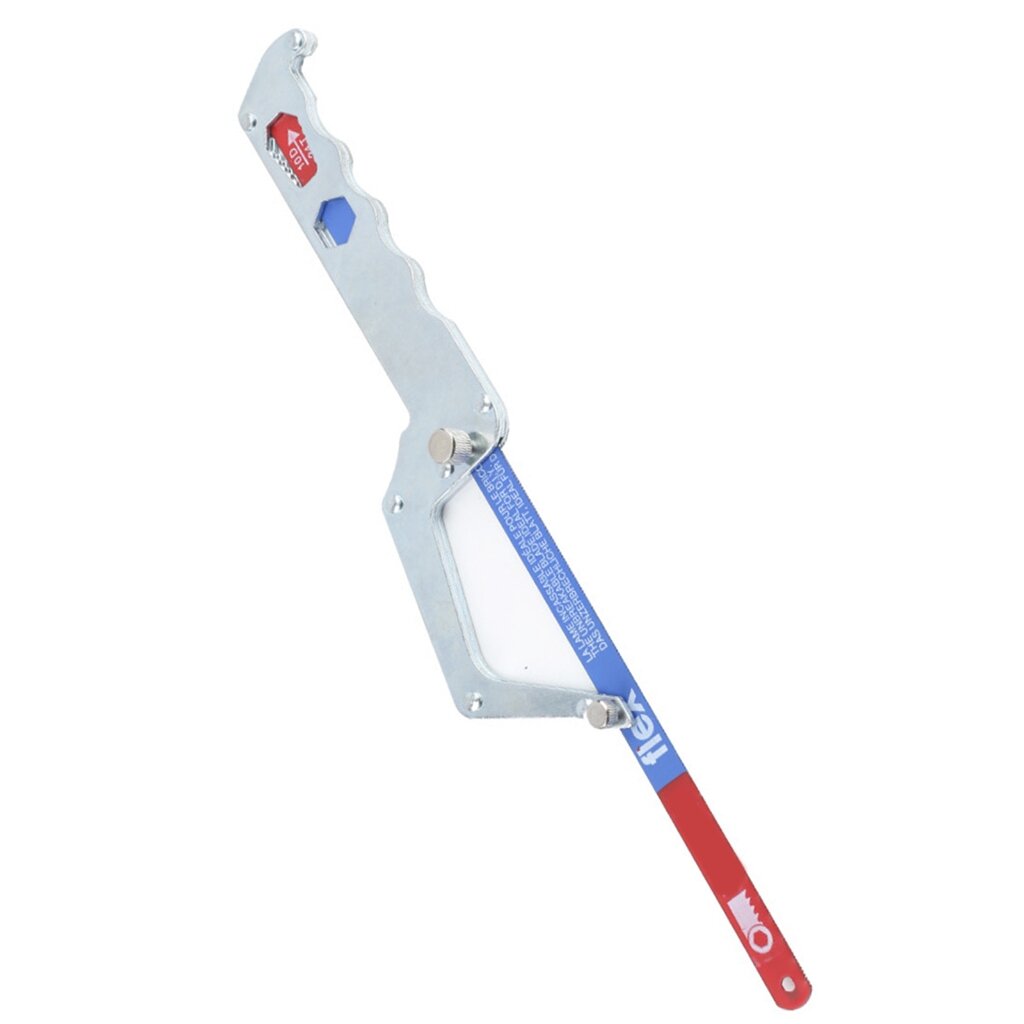 Твердая ножовочная рама, конструкция из высокоуглеродистой стали, фиксация лезвия, эргономичная ручка