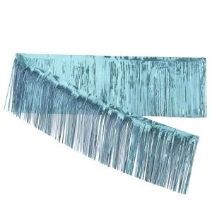Фольгированные шторы Light Blue с бахромой для вечеринки