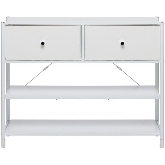 Комод Импэкс Мебель Leset Нирита/Хайди с полками 2 ящика Каркас Белый, ящики Белые