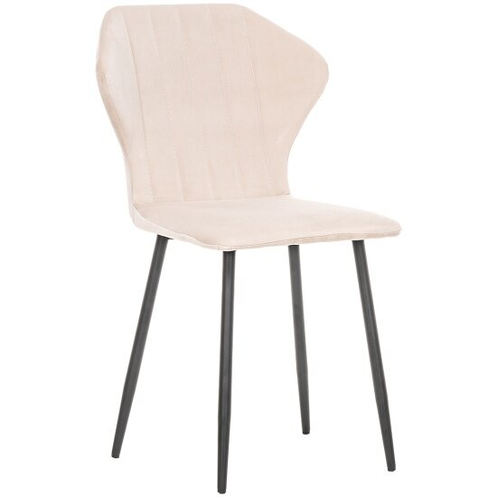 Стул Импэкс Мебель Leset Гувер полоса металл Чёрный, велюр ULTRA SAND Песок