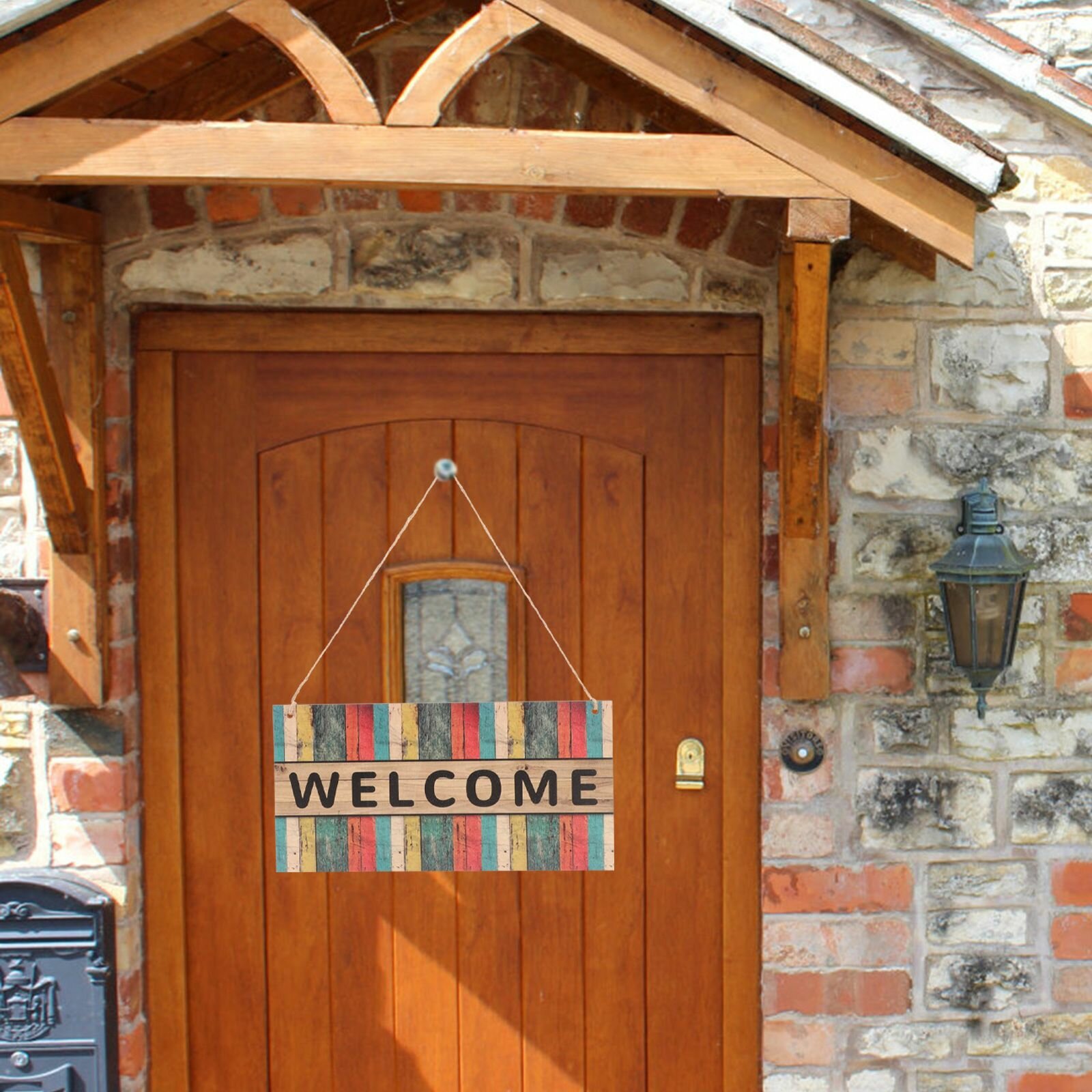 Табличка 'Добро пожаловать', из дерева, для декора входной двери, 1 Штука