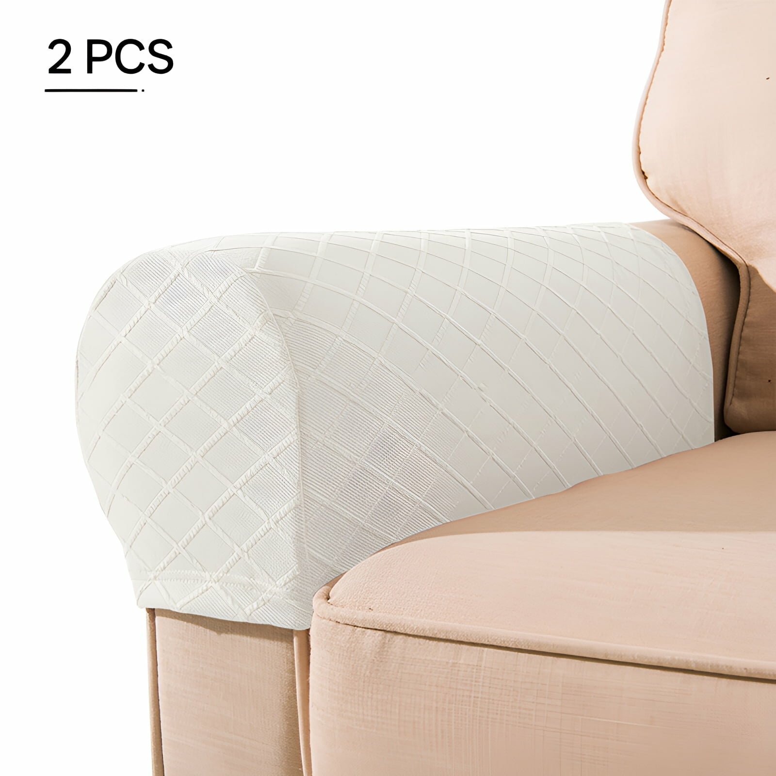 AUQ Чехлы для подлокотников кресел, водоотталкивающие защитные чехлы, белые, 2 шт.