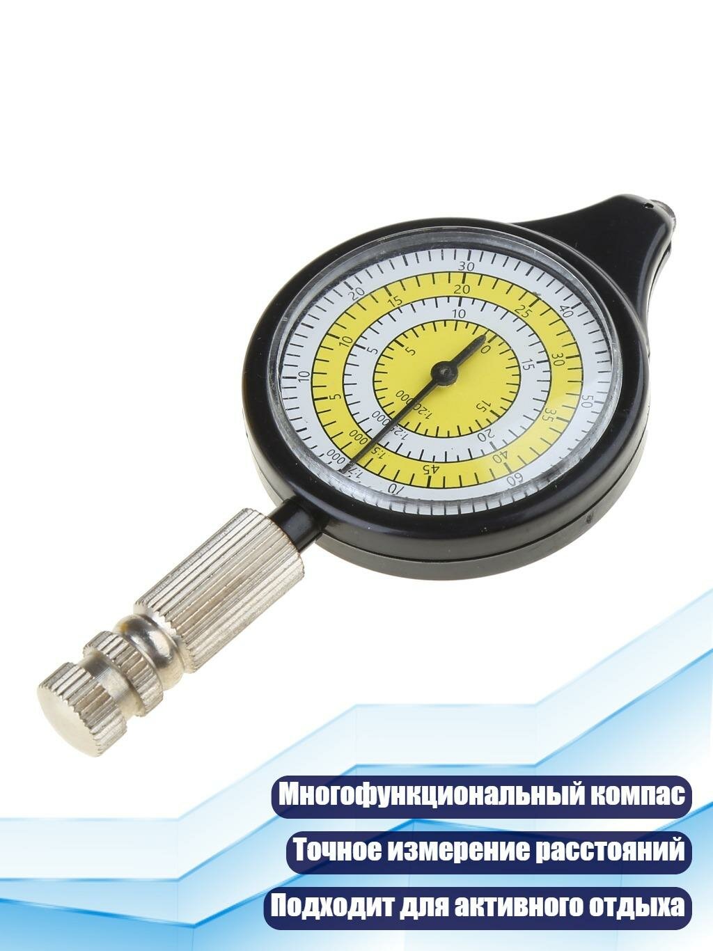 Компас-дальномер с одометром и курвиметром, Черный