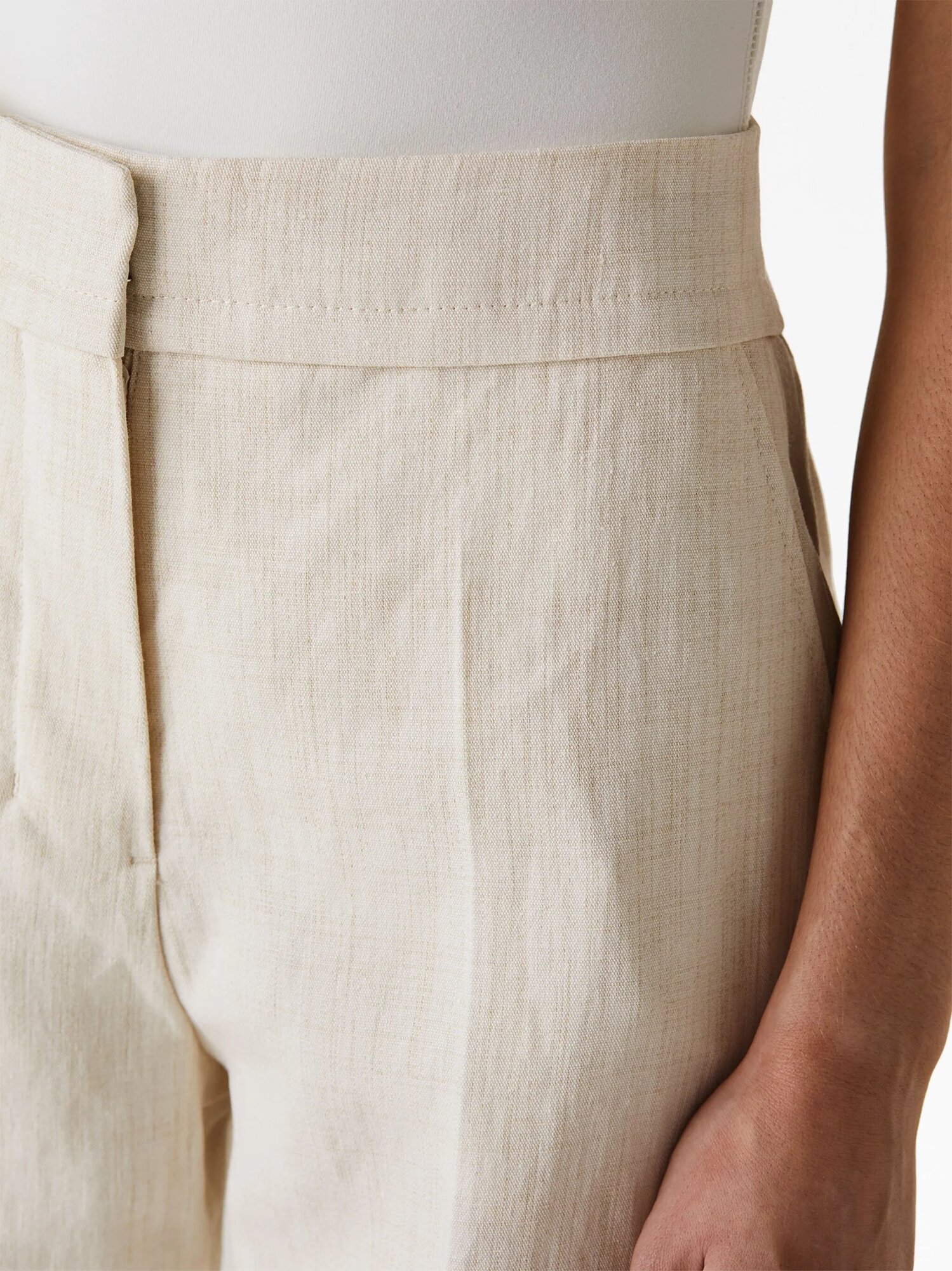 Брюки Jacquemus Le pantalon Tibau, размер 40 FR, белый — фото 1