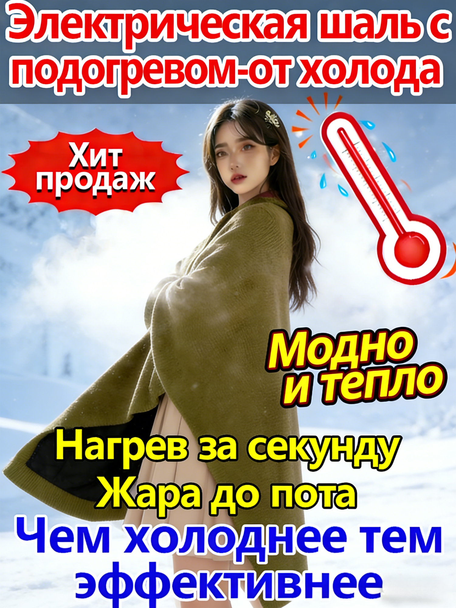 Электроодеяло "Плед", с подогревом, портативное, удобное, легкое